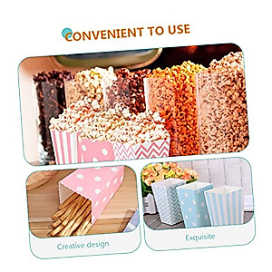 TOGEVAL 48pcs Popcorn Boxes Popcorn Box Cajitas De para Candy Popcorn Snack Container Paper Popcorn Case French Fries Boxes Bridal Shower Popcorn Boxes Popcorn Buckets Bride
