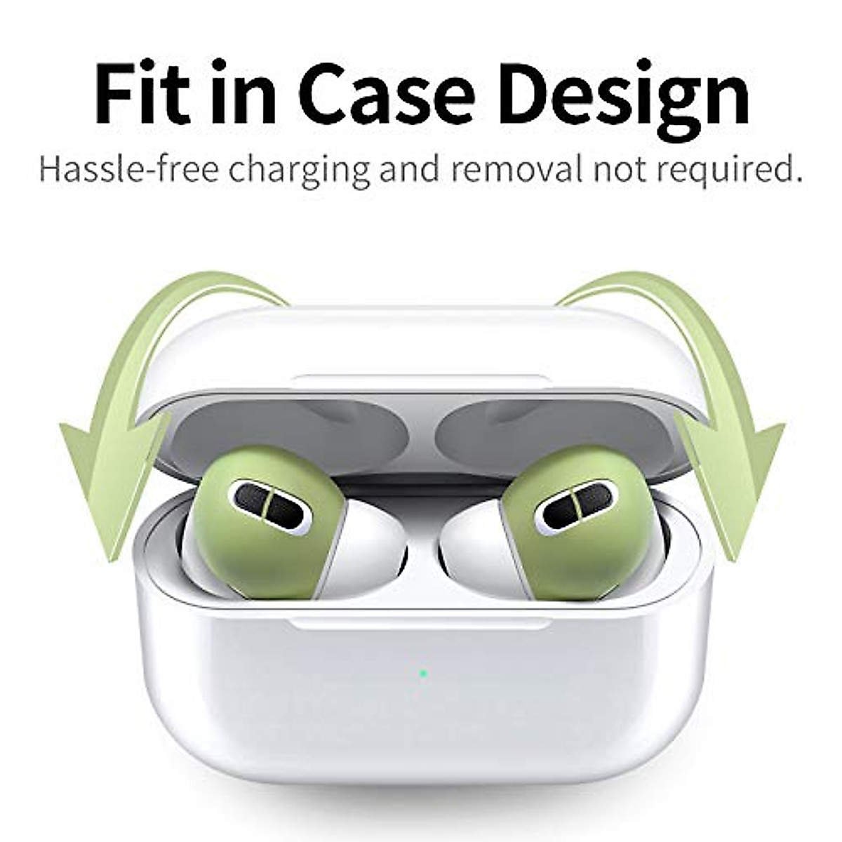 Loirtlluy 2021 Upgraded 7 Pairs Airpods Pro Ear Tips Cover, Liquid Silicone Airpods Pro Earbuds Covers [Fit in The Charging Case], Anti-Slip Protective Accessories Compatible with Airpods Pro