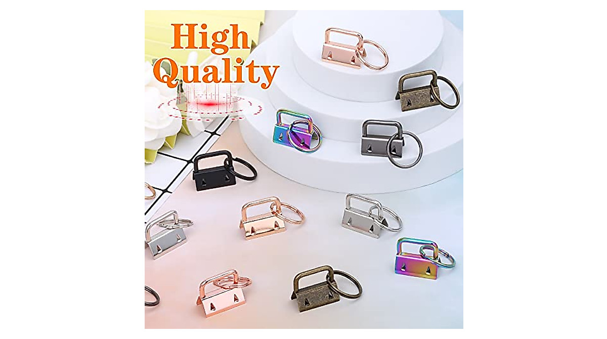 Colorful 42PCS Key Fob Hardware Set for DIY Projects