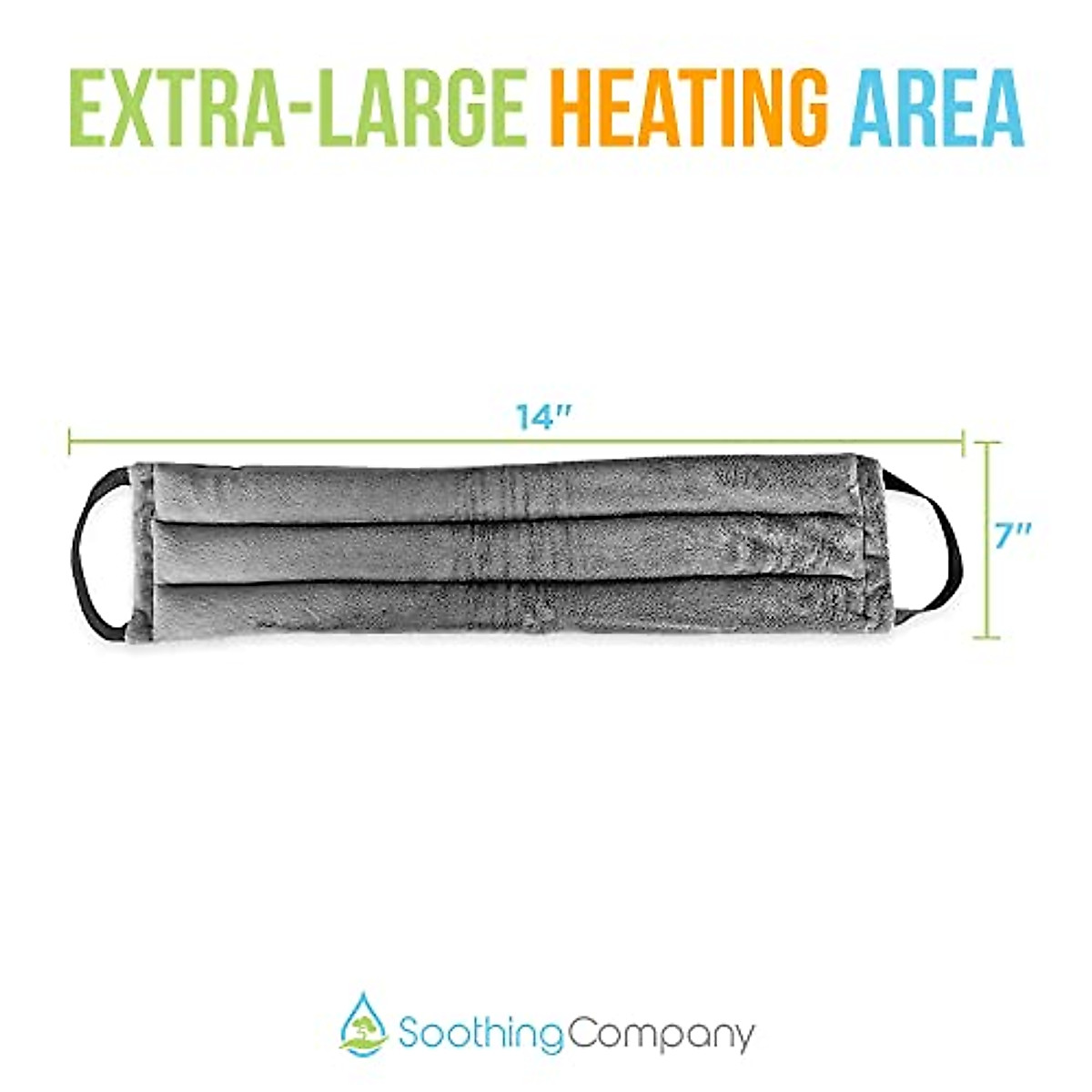 Extra Large Microwavable Heat Pack with Handle, Heating Pack for Shoulders, Neck, Knee and Stomach Cramps, Hot or Cold Reusable Heat Pack, Cordless and Portable Microwavable Heat Pack with Handle