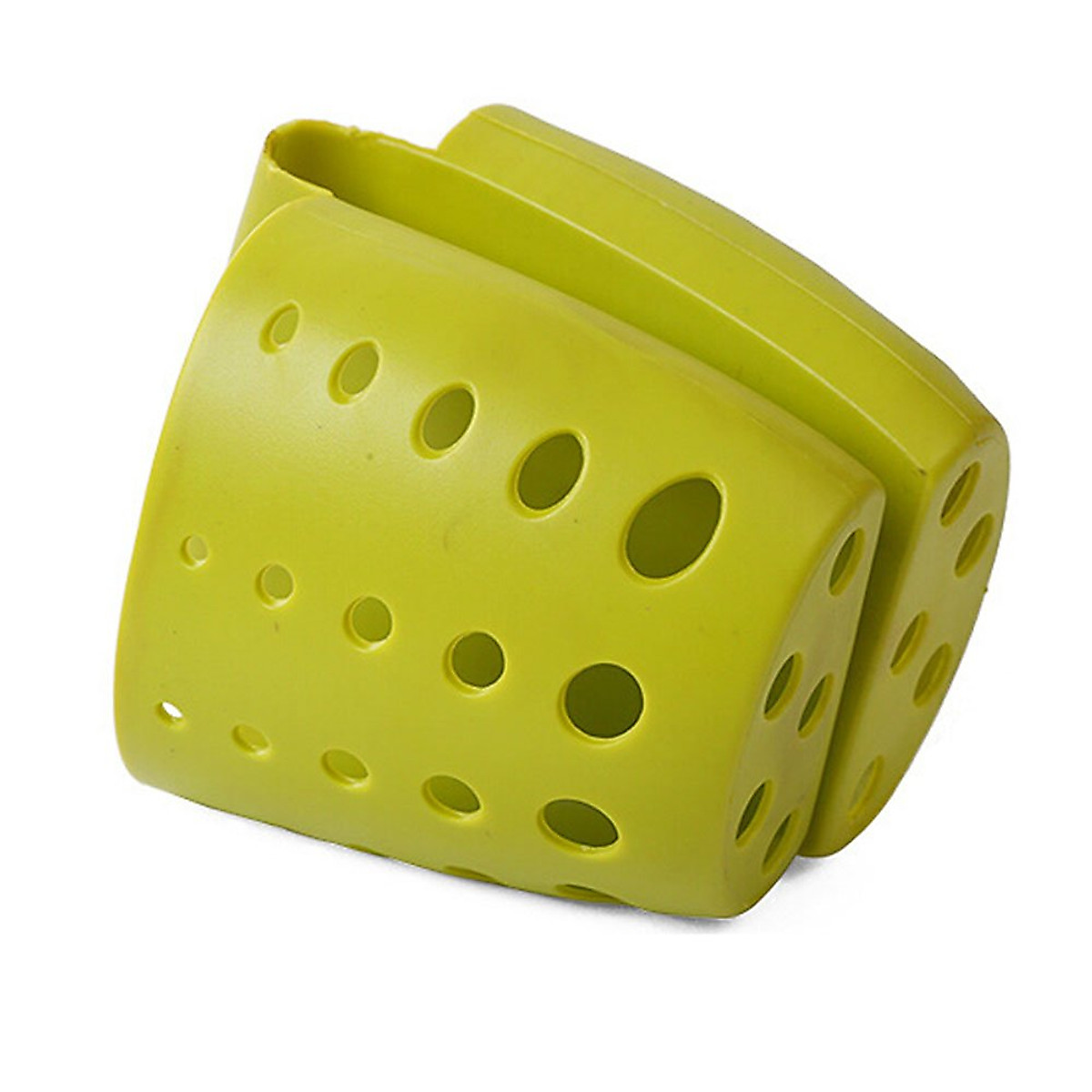 Tlovudori Silicone Sponge Holder Kitchen Bath Sink Double Side Hanging Storage Basket (LB41-Green)