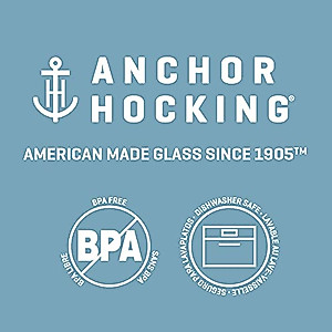 Anchor Hocking 2 Gallon Heritage Hill Glass Jar with Lid (2 piece, all glass, dishwasher safe)