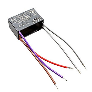 HQRP 2-Pack Ceiling Fan Capacitor CBB61 4uf+5uf+5uf 5-Wire