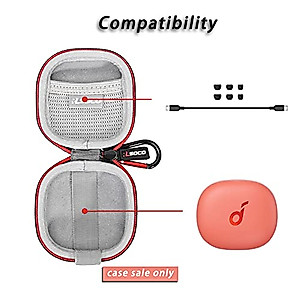 RLSOCO Case for Anker Soundcore Life P3 Noise Cancelling Earbuds (Black)