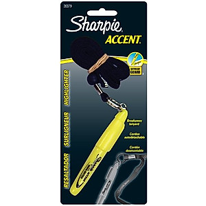 SHARPIE Accent Mini Highlighters, 1 Fluorescent Yellow Highlighter (20379)