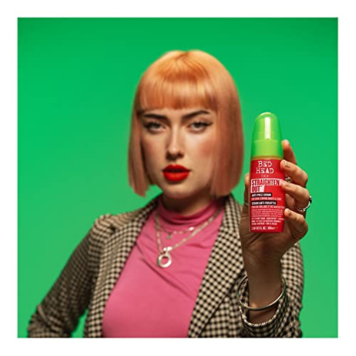 TIGI Bed Head Straighten Out Anti Frizz Serum for Smooth Shiny Hair 3.38 fl oz