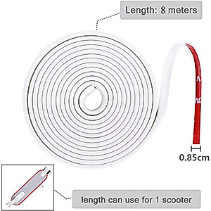 Stormytime Anti-Collision Strip Replacement for Xiaomi M365 / Pro Ninebot ES Max G30 Gotrax Electric Scooter Parts, Prevent Scooter from Friction Damage Bumper Protective (White)