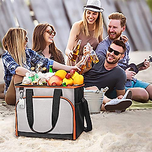 45-Can Insulated Cooler Bag Leakproof Soft Sided Cooler Bag Collapsible Portable Cooler for Lunch Picnic Camping Hiking Beach BBQ Party