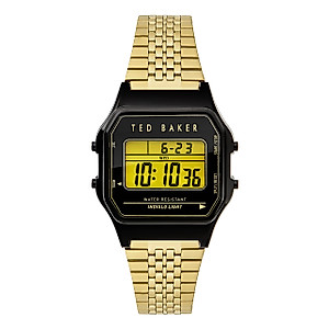 Ted Baker Ted 80's Stainless Steel Gold Tone Bracelet Digital Watch (Model: BKP80S2049I)