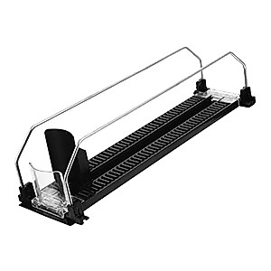 ULTECHNOVO 2pcs Propeller Plastic Organizers Rotating Rack Mount Plastic Water Bottles Drink Holder Drink Propeller Tool Can Storage Organizer Pantry Soda Black To Rotate Display Rack