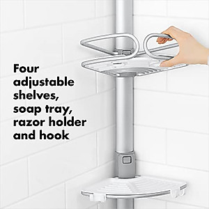 OXO Good Grips Quik-Extend Aluminum Pole Shower Caddy