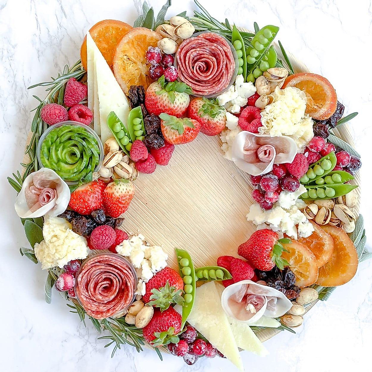 Naturally Chic Palm Leaf Trays – 13 Inch Round - Bamboo Like, Eco Friendly, Disposable, Compostable and Biodegradable Serving Platters for Charcuterie Boards, Catering and Parties