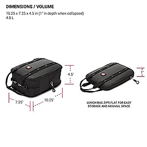 SwissGear Insulated/Collapsible, Black/Red, One Size