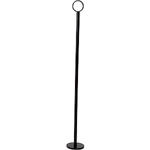 Displays2go Stainless Steel Table Place Card Holders for Weddings with Round Coil Clip (Set of 10), 18" Tall Stands, Black