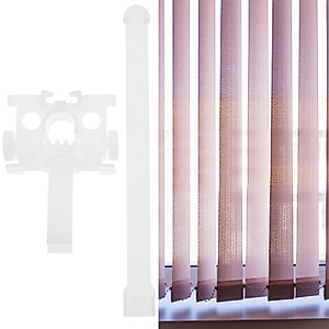 Uonlytech 12 Sets Vertical Blind Repair Carrier Repair Bracket Vertical Blinds Repair Kit Vertical Blind Replacement Replacement Clip Slat Sets White