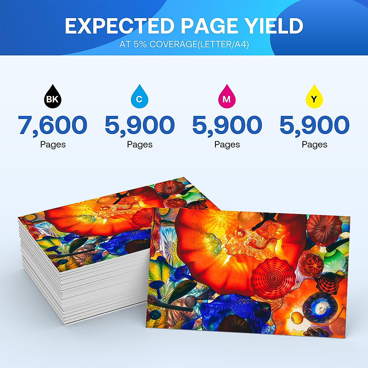 WEAREC Compatible Toner Cartridge Replacement for Canon 055H (Black, Cyan, Magenta, Yellow 4 Pack)