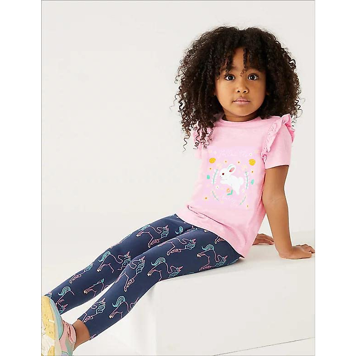 Toddler Girls T-Shirt Easter Gift - Bunny Eggs Baby Short Sleeve Bunny Tee Shirts Soft Summer Pink Cotton Tops 3T