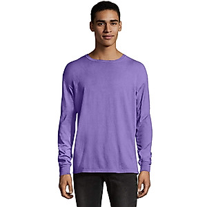 Unisex 5.5 oz., 100% Ringspun Cotton Garment-Dyed Long-Sleeve T-Shirt M LAVENDER