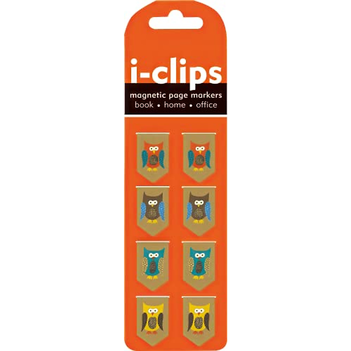 Owls i-Clip Magnetic Page Markers (Set of 8 Magnetic Bookmarks)