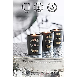 Scented Candle Gift Set with Natural Soy Wax & Aromatherapy Oils (Vanilla, Eucalyptus, Lavender). Packaged in Luxe Gift Box, Gifts for Women, Birthdays, Home Decor & All Occasions