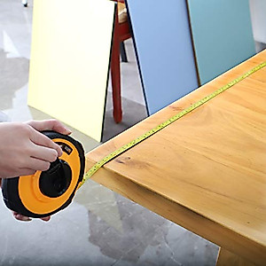 Land Long Steel Tape Measure -100FT/30M by 1/2-Inch,Inch/Metric Scale,Light and Convenient (100FT)