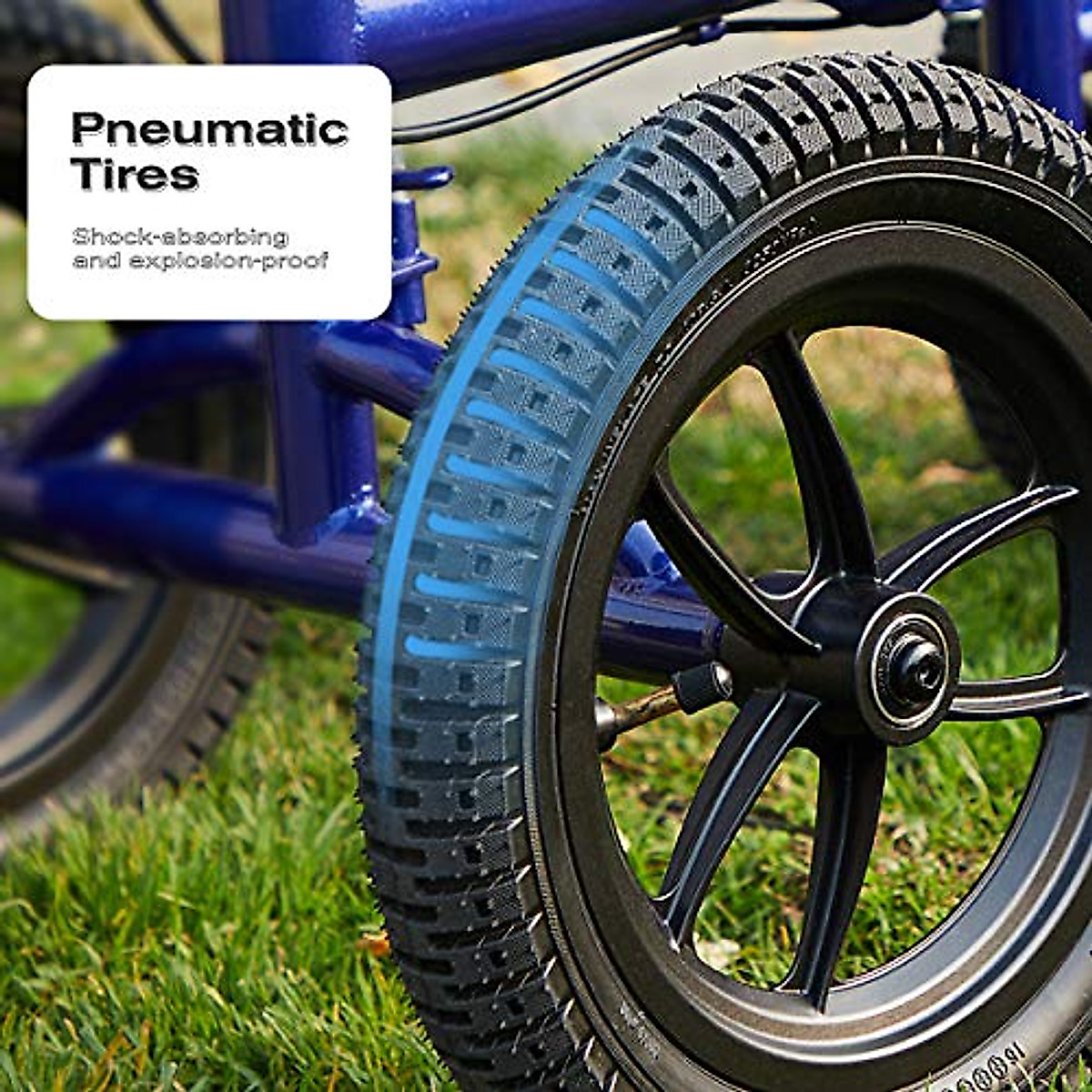 OasisSpace Bariatric Knee Walker -Heavy Duty Knee Scooter with 12 inch Pneumatic for 500LB