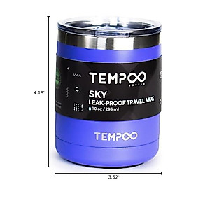 TEMPO COFFEE MUG, VACUUM INSULATED STAINLESS STEEL REUSABLE COFFEE CUP, DOUBLE WALL, COFFEE TRAVEL MUG, LEAKPROOFF LID, REUSABLE TUMBLER CUPS KEEP HOT COLD ICE (matte very peri)
