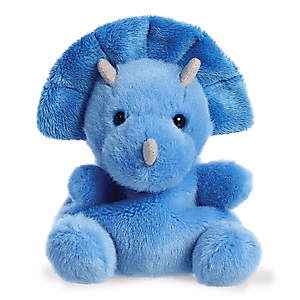AURORA, hangtag, 33616, Palm Pals Tank Triceratops Dinosaur, 5In, Soft Toy, Blue
