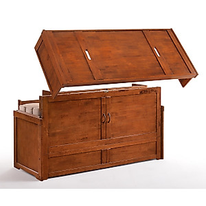 Night & Day Furniture Murphy Cube Cabinet Bed (Cherry, Queen)