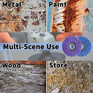 12 PCS Strip Discs 4-1/2 "x 7/8" Stripping Wheel Suitable for Cleaning Angle Grinder to Remove Paint, Rust and Weld Oxidation(Blue&Purple)