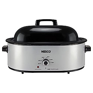 Nesco MWR18-47 Electric Roaster, standard, Silver