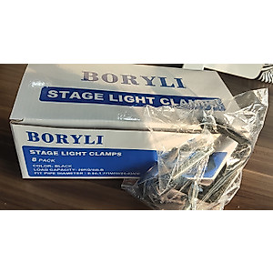 BORYLI Standard 6" C-Clamps DJ Truss Light Mounting for 44 Lbs Capacity (Pack of 8)