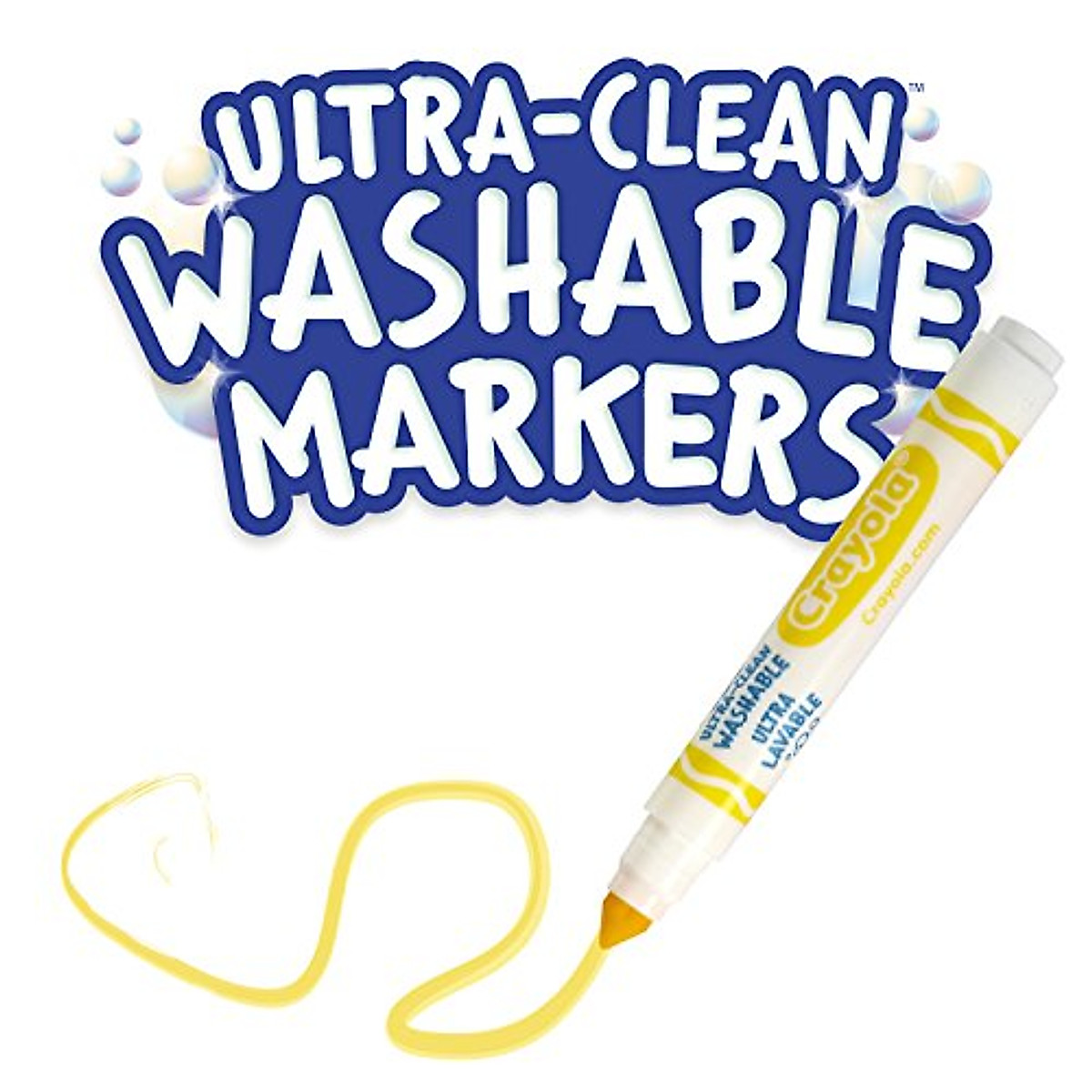 Crayola Broad Line Washable Markers - 200ct (8 Assorted Colors), Kids Bulk Classroom Markers, Back to School Supplies for Teachers, Ages 3+
