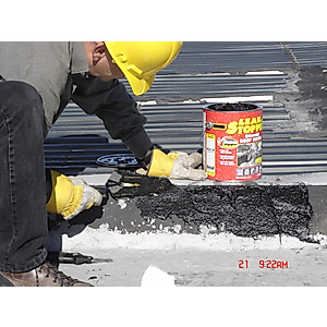 Leak Stopper Rubber Flexx Liquid Rubber Coating - Seal & Waterproof Protection – for Boats, Roof, Tents, Machinery, Buildings, Interior, Exterior – 1 Quart Black