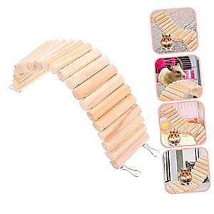 Ipetboom 3pcs Accessory Squirrel Wood Other Parrot Rats Glider Ladder Perch for Animals Pet Wooden Rabbit Training Small Accessories Pigs Plaything Hedgehog Suspension Toy and Kitten