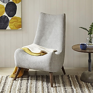 Dsnyu Solid Wood Chair, Modern Living Room Chairs Accent Seating Armless Tan Comfy Home Furniture 29.50" L X 24" W X 36.50" H