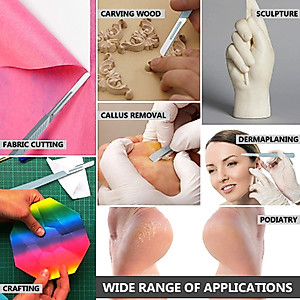 MedHelp Disposable Scalpel 11, Pack of 20 Dermaplaning Tool for Face with Burgundy Plastic Handle, Scalpel Blades #11, High Carbon Steel ● Box of 20