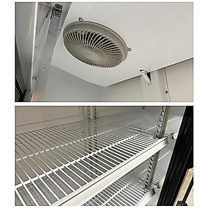 Commercial Refrigerator Glass 2-Door Sliding Door Merchandiser Display Cooler Beverage Fridge Drink cooler NSF Certified, 48 inches width, capacity 40 cuft 110V, Restaurant Kitchen Cafe LCG-1000BFS