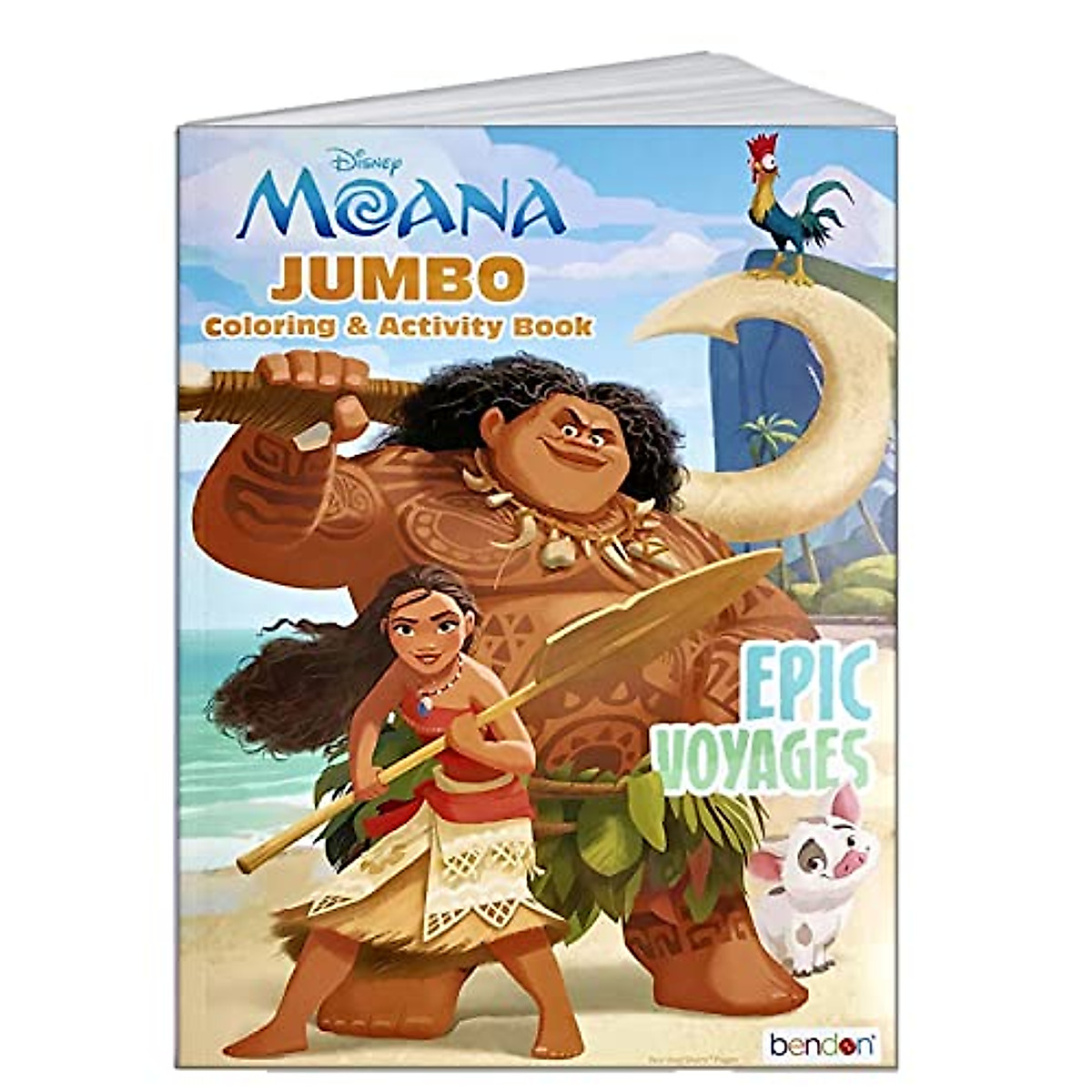 Disney Coloring Books for Kids with Stickers Bundle - (Moana Coloring Book and Moana Stickers)