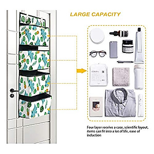 ZFRXIGN Tribal Sea Turtle Hanging Storage Bags Space Saver Heavy Duty Toy Storage Organize for Kid Room Toys, Clothes, Hats, Socks Storage Navy Blue Closet Box