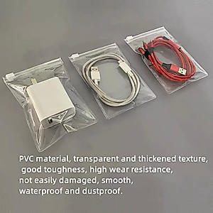 50 Jewelry Bags Clear Necklace Zipper Bags,Double Pocket 3.5x4.5 inch PVC Zipper Lock Bags,Frosting Jewelry Anti Oxidation Bag Clarity Tarnish Prevention,Resealable Storage of Jewelry(2 pockets)