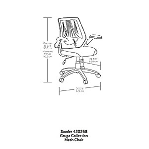 Sauder Mesh Manager's Office Chair, Black finish