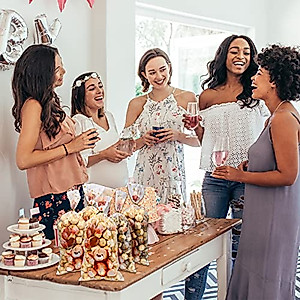 Maitys 100 Pieces Bear Treats Bags Baby Shower Party Treats Cellophane Bags Plastic Goodie Candy Bags with 100 Gold Twist Ties Back to School Baby Shower Bags for Boys Baby Shower Favors(Cute Style)