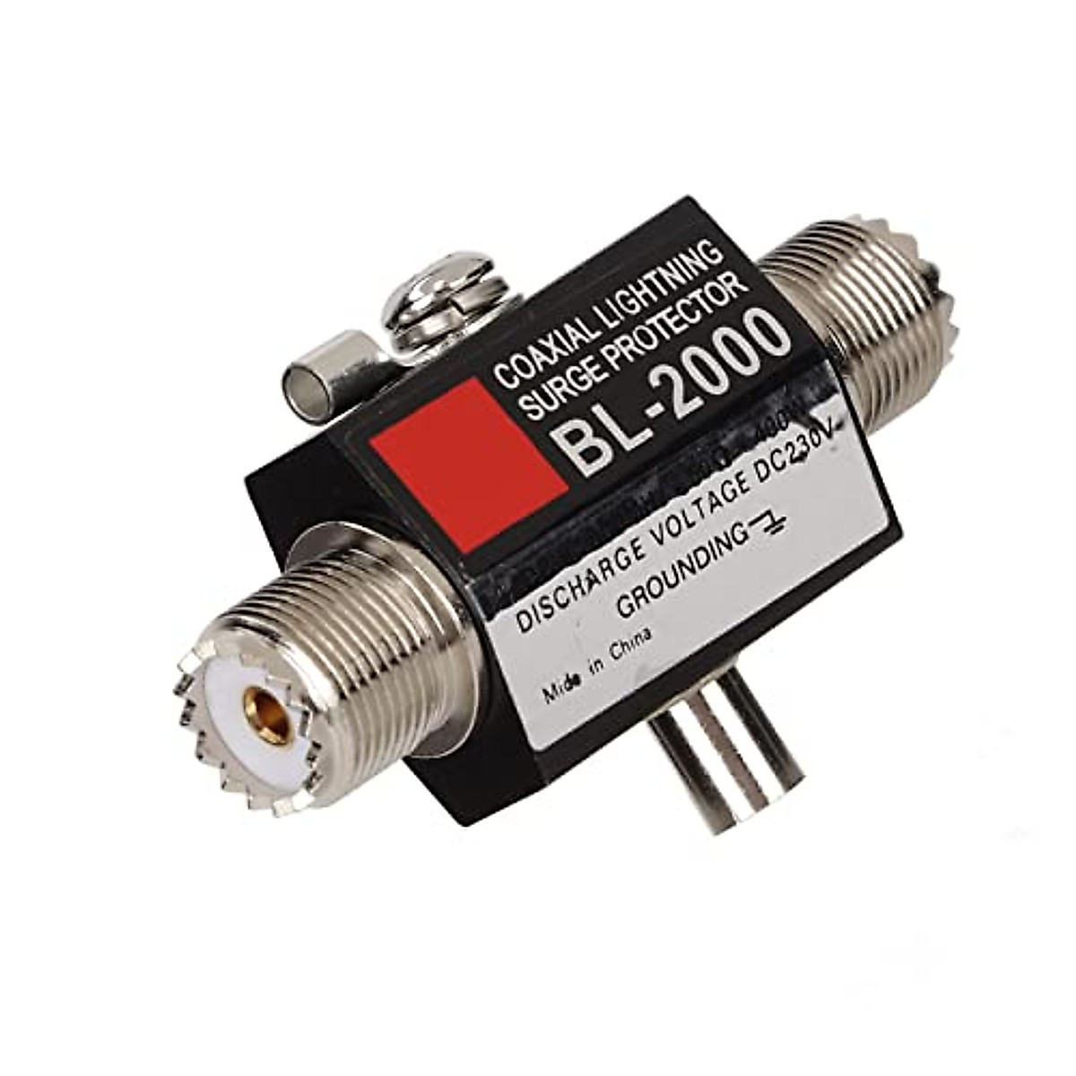 Heayzoki Lightning Surge Protector,1/4 Wavelength Short Circuit Lightning Arrestor, PL259 Female to PL259 Female Coaxial Lightning Arrestor