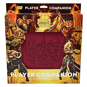 Arcane Tinmen Dragon Shield RPG – Player Companion: Blood Red - Durable and Sturdy – Dice Tray & Player Storage Box – Tabletop RPG TTRPG – Dungeons and Dragons DND D&D (AT-50014)