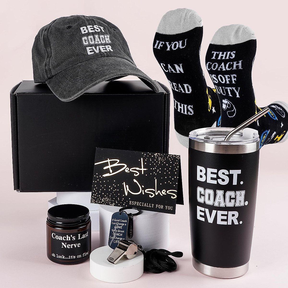 LiYiQ Coaches Gifts, Best Coach Ever, Christmas Gifts, Thank You Gifts for Coach, Gift for Baseball Coach Softball Coach Soccer Coach Basketball Coach