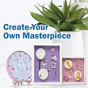 Air Dry Clay 150g Baby Footprint and Handprint Kit Imprint Impression Keepsake Maker, Non-Toxic Clay, Large Clay,Food Grade Clay,Ultra Light & Soft Foam Modeling Dough Ideal Baby Gifts, DIY Art Craft