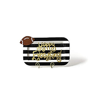 HAPPY EVERYTHING! Black Stripe Mini Rectangle Platter