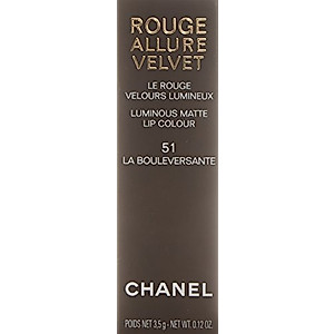 Chanel Rouge Allure Velvet Luminous Matte Lip Colour, 51 La Bouleversante, 0.12 Ounce