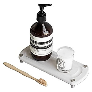 Dunya Home Bathroom Sink Caddy Fast Drying Stone Drying Rack Accessory Organizer Diatomaceous Earth Drying Rack Sponge Bottle Soap Countertop Organizer Dark Gray